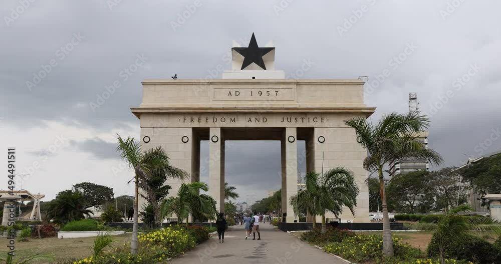 Vidéo Stock Black Star Freedom Justice Independence Square tourism ...