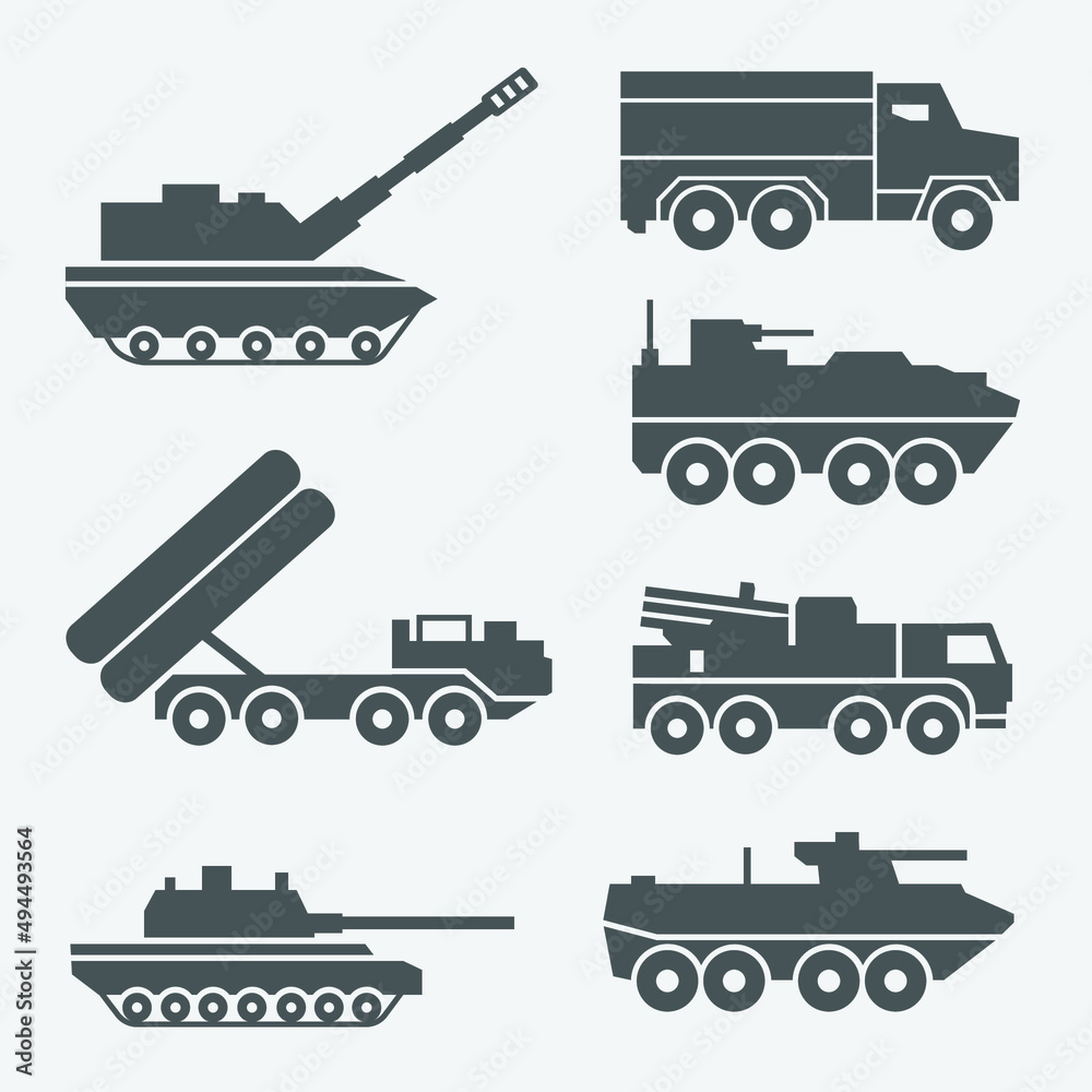 Russian military icon set vector Stock Vector | Adobe Stock