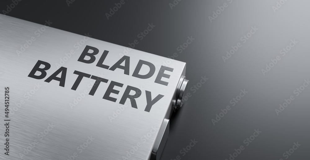 Blade shape battery cells design for modern electric vehicle, 3D ...