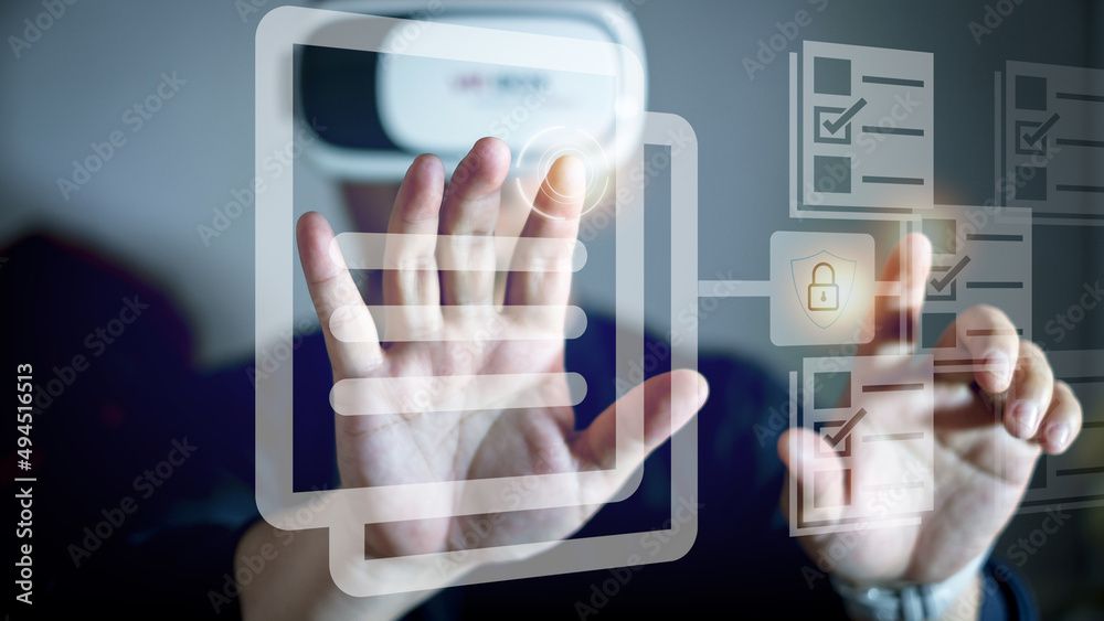 Concept of cyber security, information security and encryption, secure ...