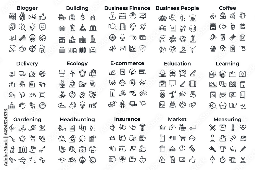 mega pack icon set symbol template for graphic and web design ...
