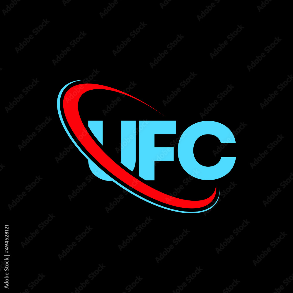 Vetor de UFC logo. UFC letter. UFC letter logo design. Initials UFC ...
