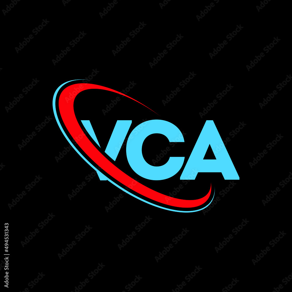VCA logo. VCA letter. VCA letter logo design. Intitials VCA logo linked ...