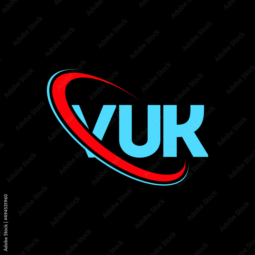 VUK logo. VUK letter. VUK letter logo design. Initials VUK logo linked ...