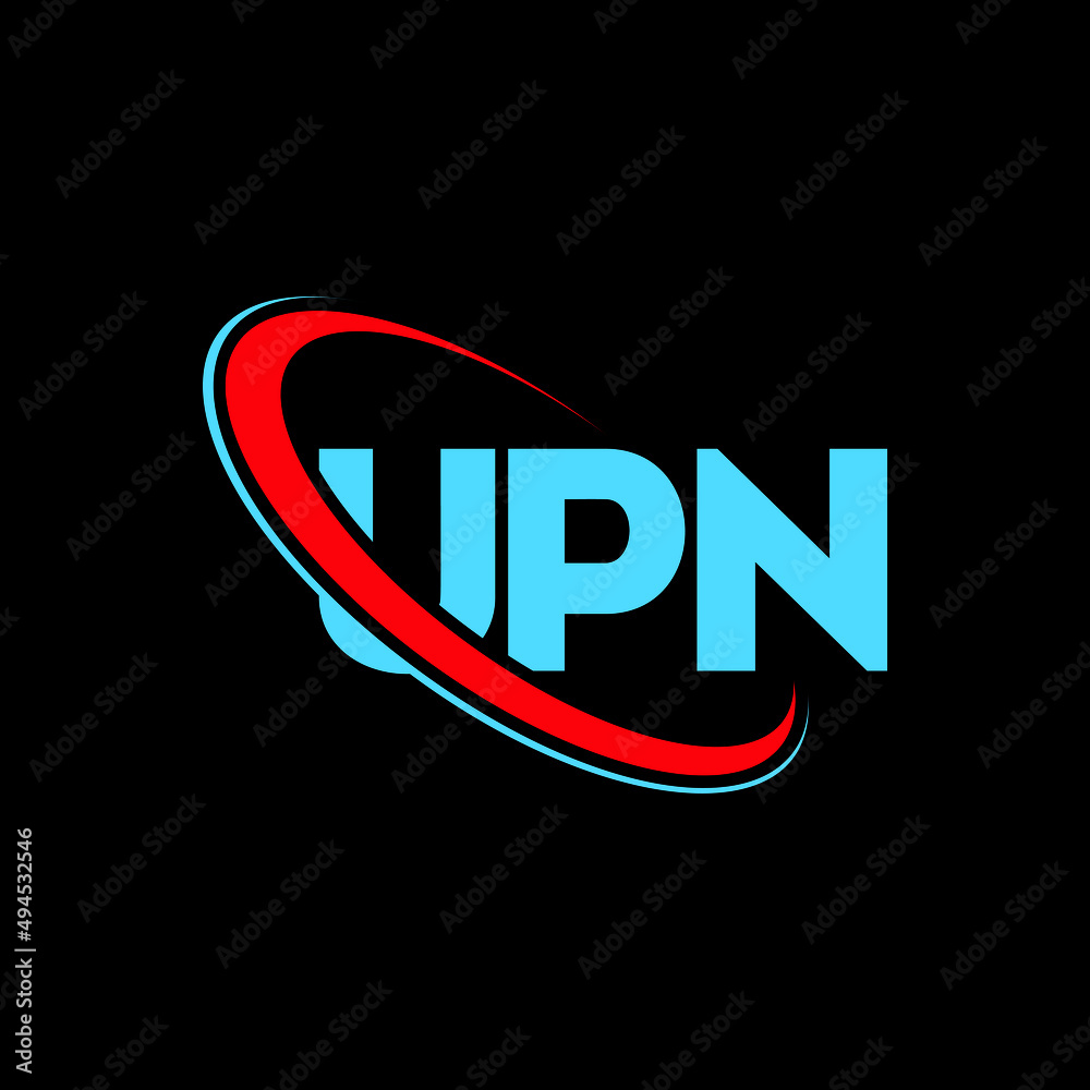 UPN logo. UPN letter. UPN letter logo design. Initials UPN logo linked ...