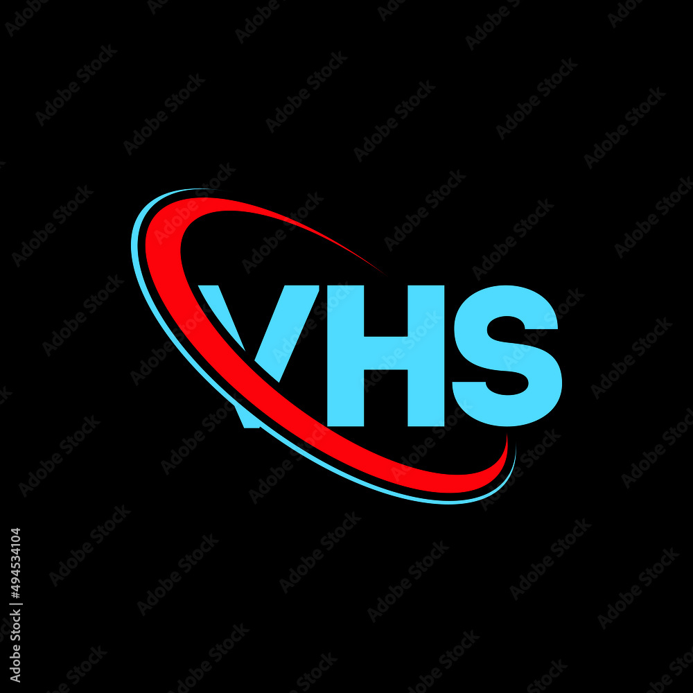 VHS logo. VHS letter. VHS letter logo design. Initials VHS logo linked ...
