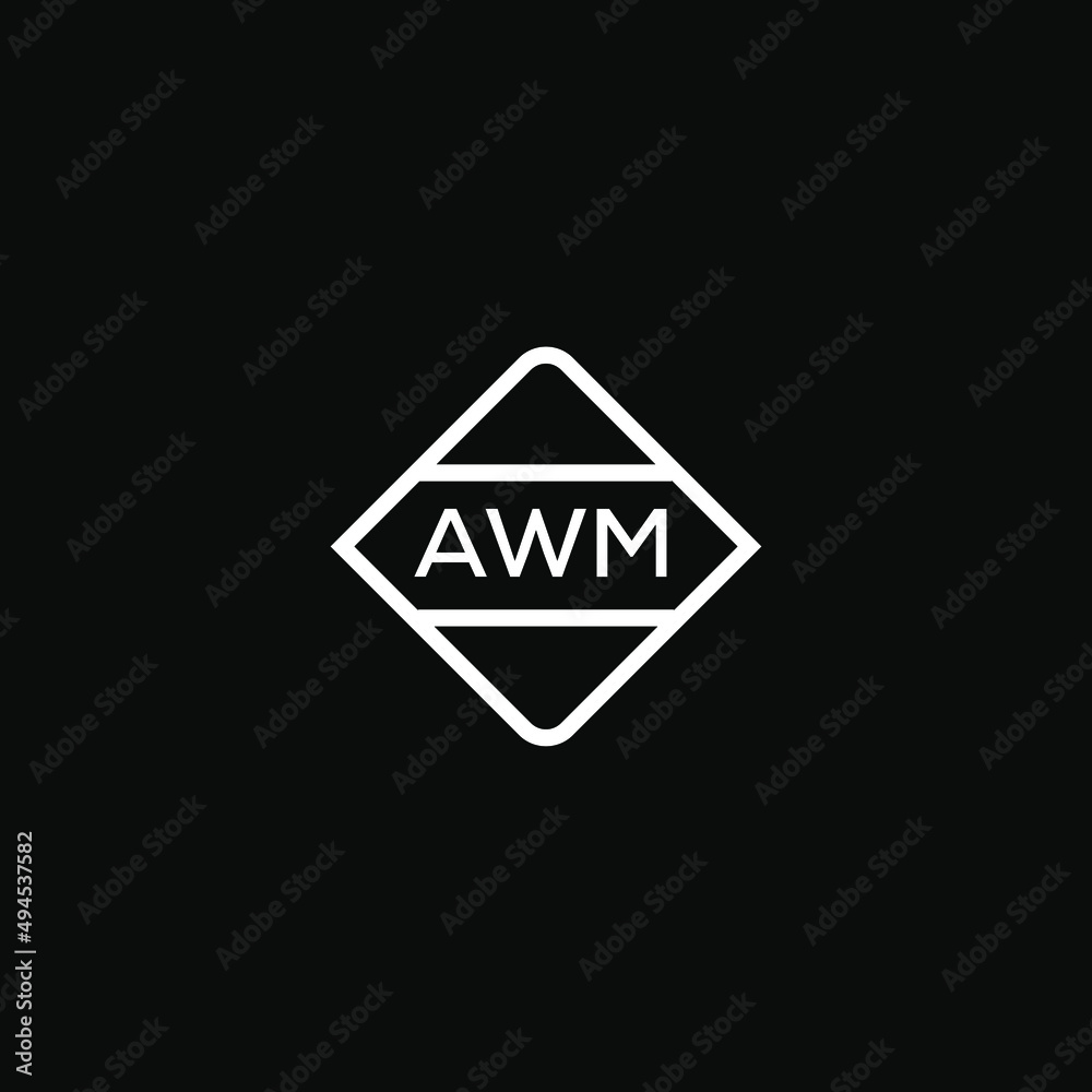 AWM letter design for logo and icon.AWM monogram logo.vector ...