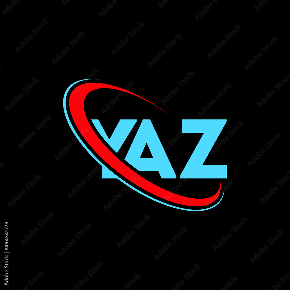 YAZ logo. YAZ letter. YAZ letter logo design. Intitials YAZ logo linked ...