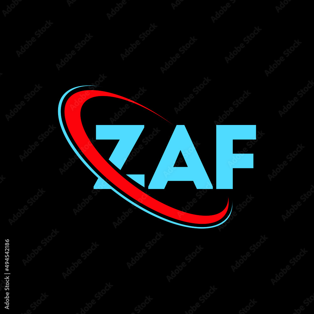 ZAF logo. ZAF letter. ZAF letter logo design. Intitials ZAF logo linked ...