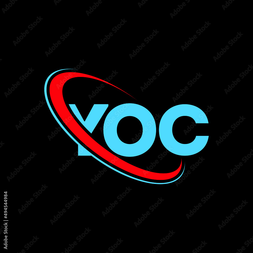 YOC logo. YOC letter. YOC letter logo design. Initials YOC logo linked ...