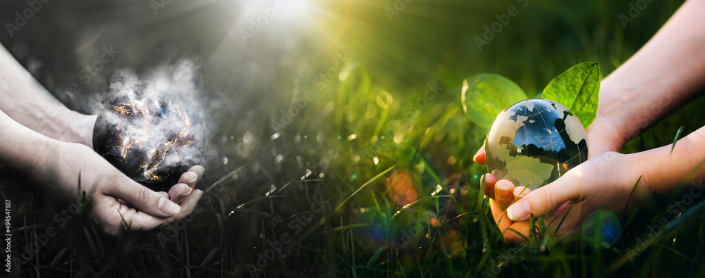 Earth is changing due to pollution.Earth planet dirty and polluted ...