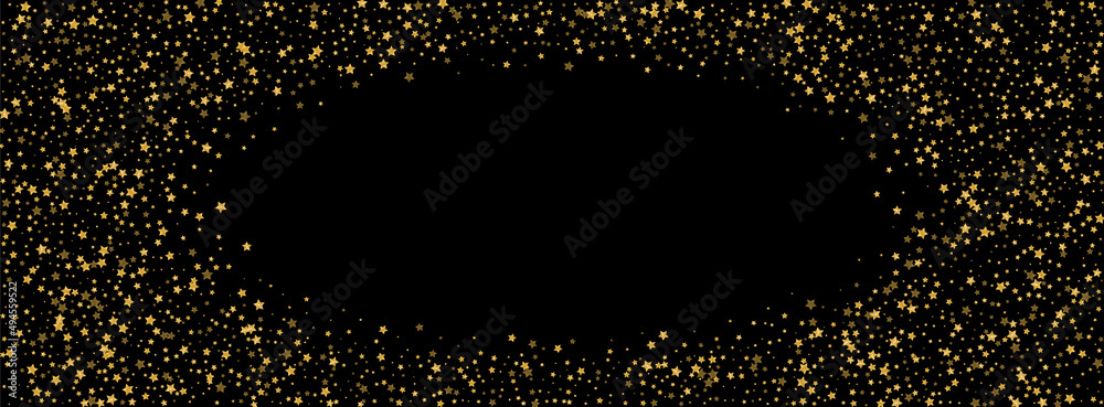 Golden Sequin Background Black Vector. Stars Shimmer Design. Bright ...