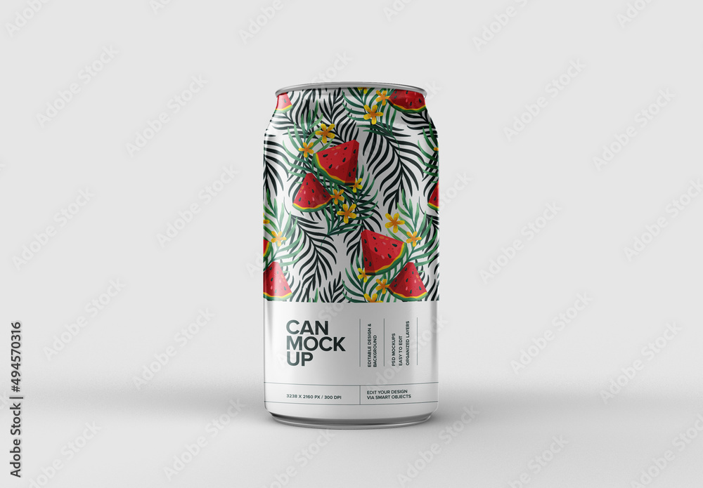 Soda Packaging Can Mockup Design Stock Template | Adobe Stock