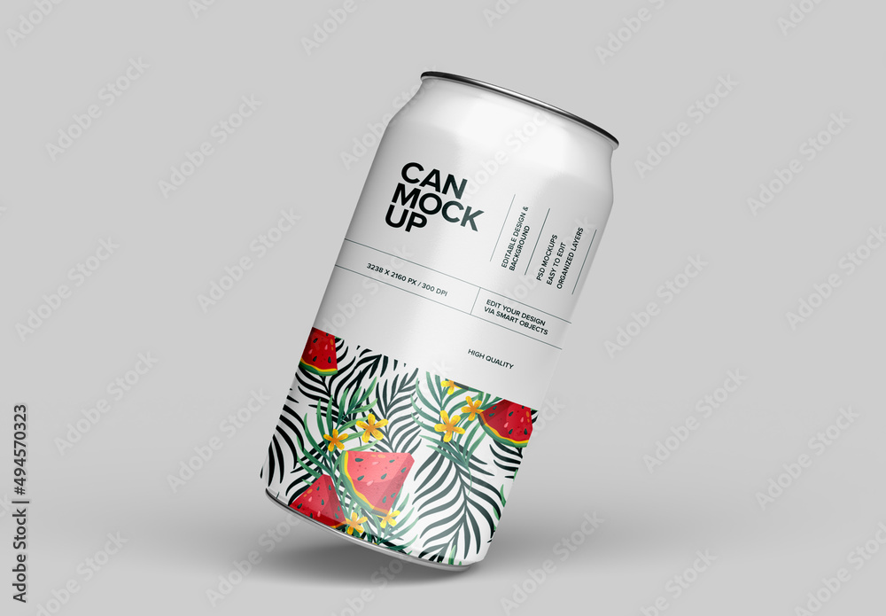 Soda Packaging Can Mockup Design Stock Template | Adobe Stock
