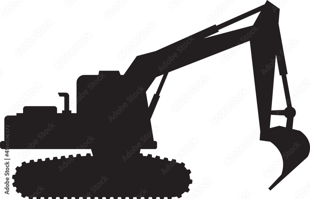 Excavator Silhouettes Excavator SVG EPS PNG Stock Vector | Adobe Stock