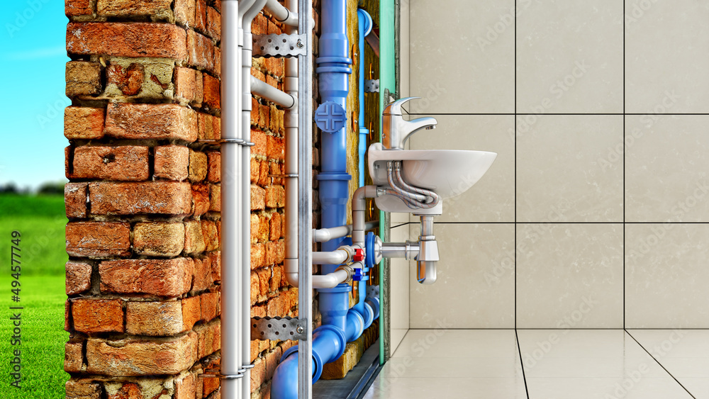 A process of installing and connecting a wash basin to the pvc pipes in ...