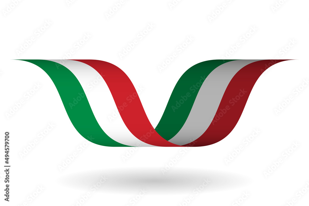 National tricolor ribbon of Italy Stock Vector | Adobe Stock