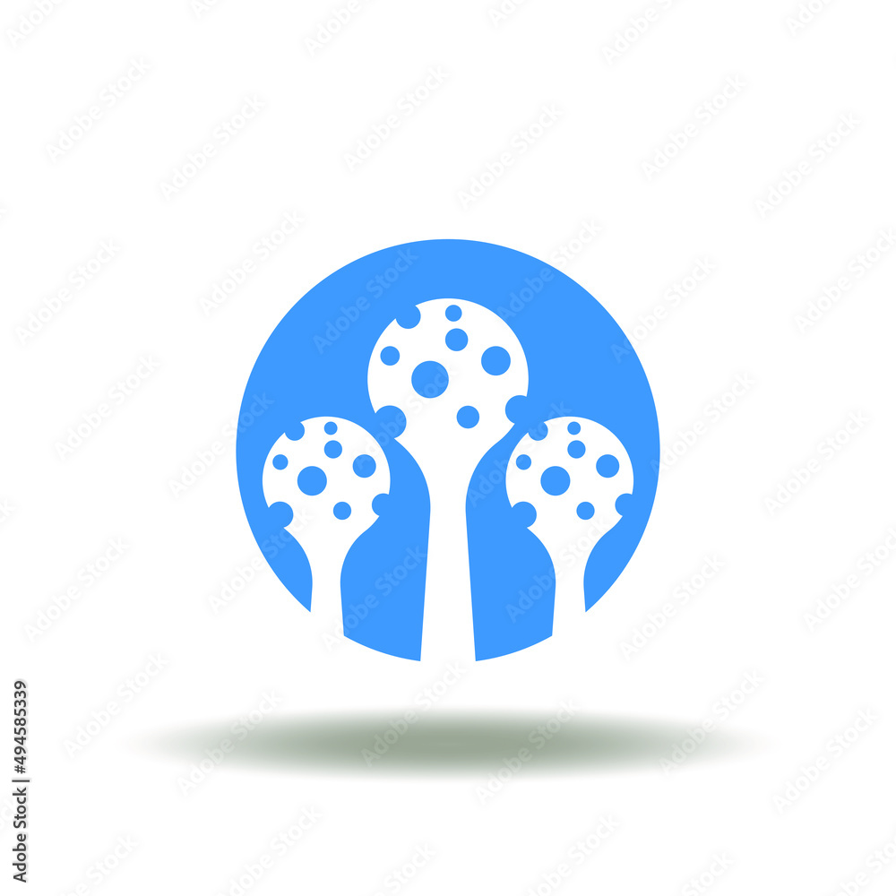 Vector illustration of mold. Icon of fungus. Symbol of mucor ...