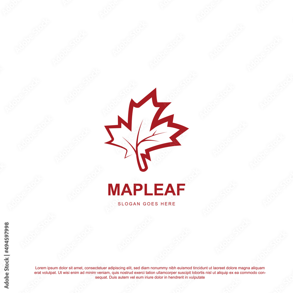 Maple Leaf Logo Outline