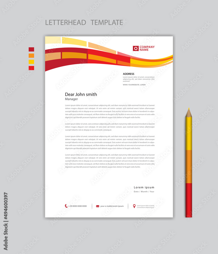 Creative Letterhead template vector, minimalist style, printing design ...