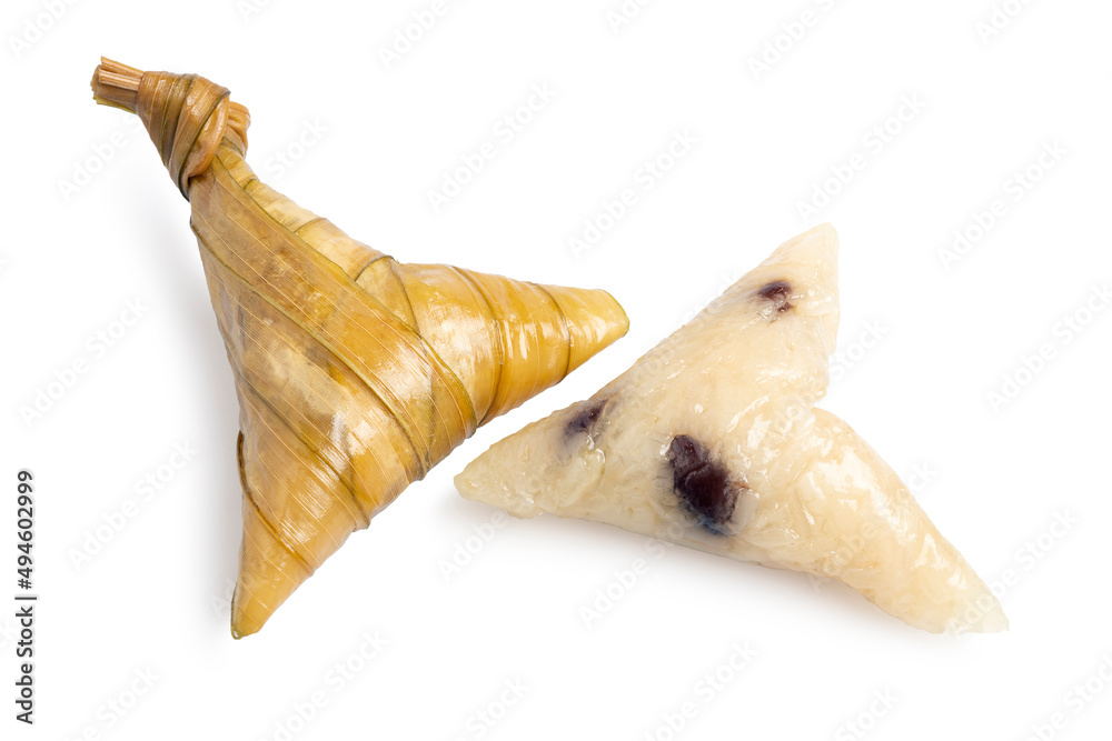 Triangle Shaped Sticky Rice, Traditional Southern Thai dessert, steamed ...