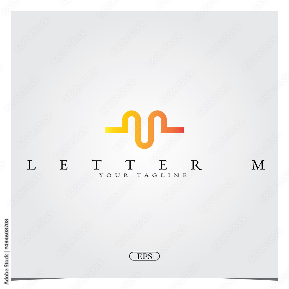 Letter m wave Logo design logo premium elegant template vector eps 10 ...