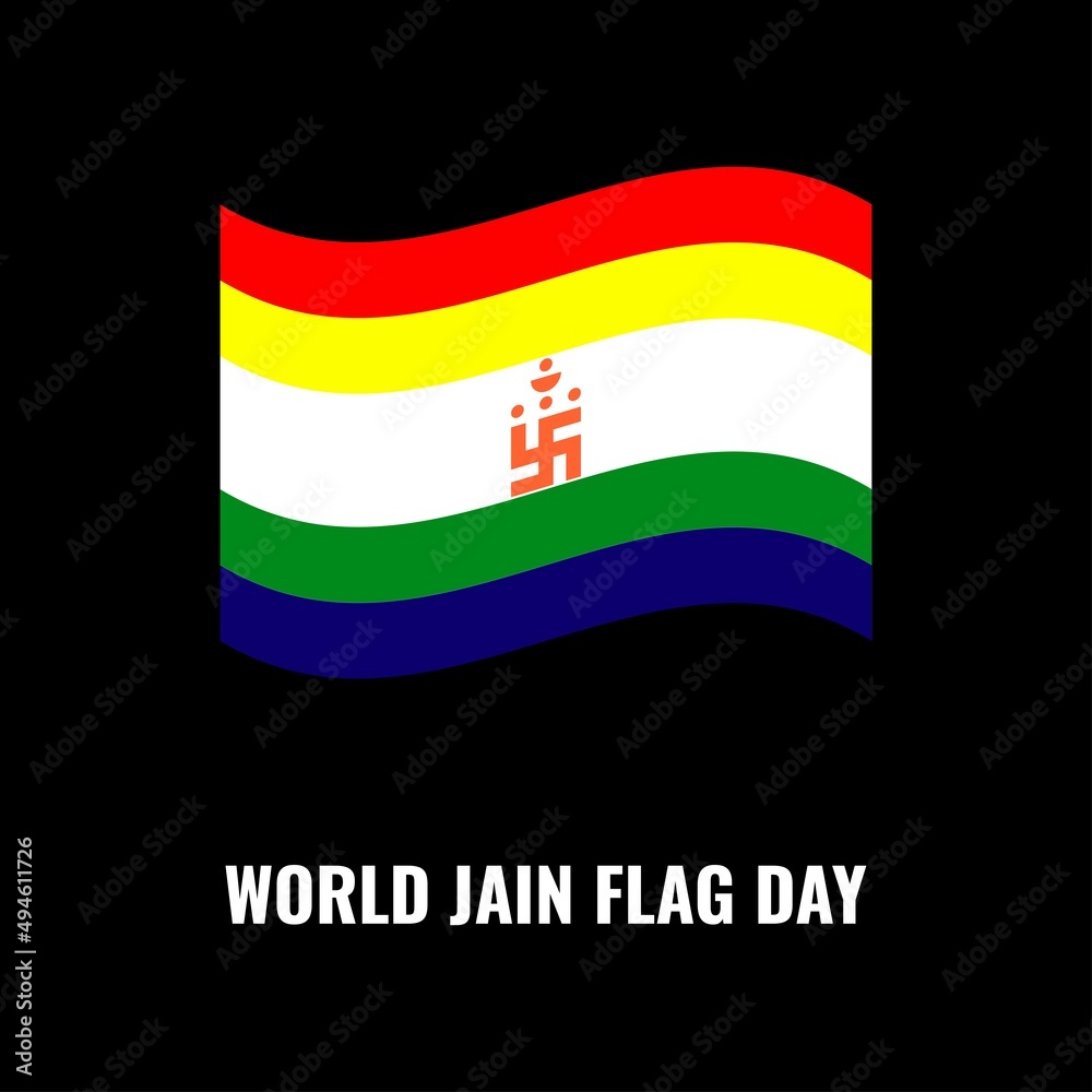 Jain flag vector, World jain flag day Design Concept, suitable for ...