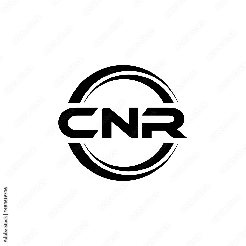 CNR letter logo design with white background in illustrator, vector ...