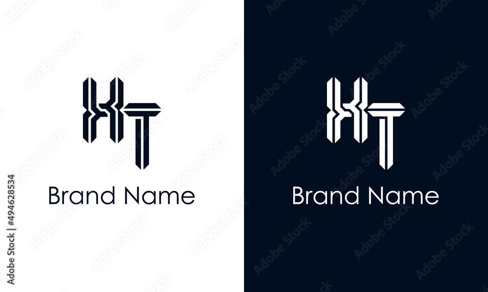 Minimalist abstract letter XT logo. Stock Vector | Adobe Stock
