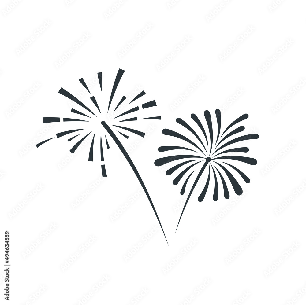illustration of fireworks, vector art. Stock Vector | Adobe Stock