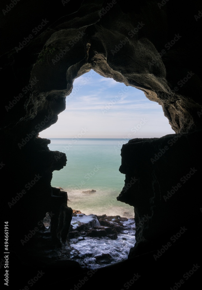 Hercules Caves, the cave has two openings, one to sea and one to land ...