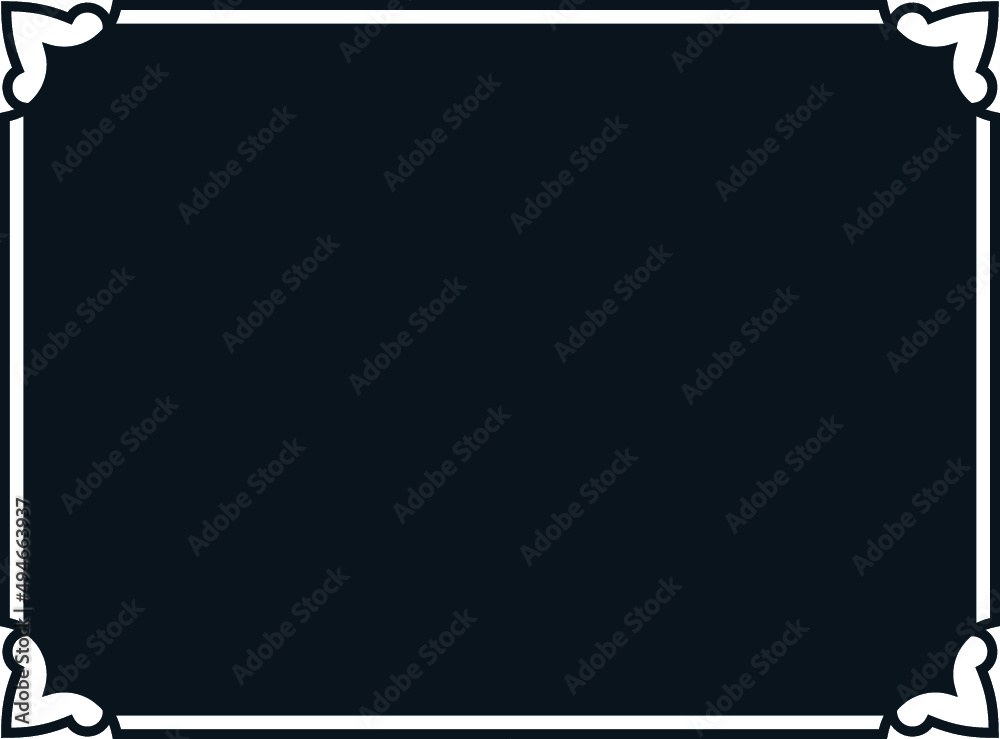 Black vector background with border frame. Rectangular horizontal ...