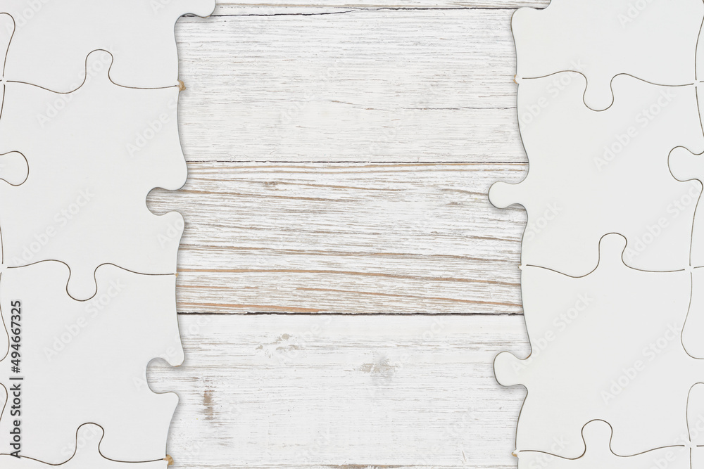 White puzzle border with space for your concept words Stock Photo ...