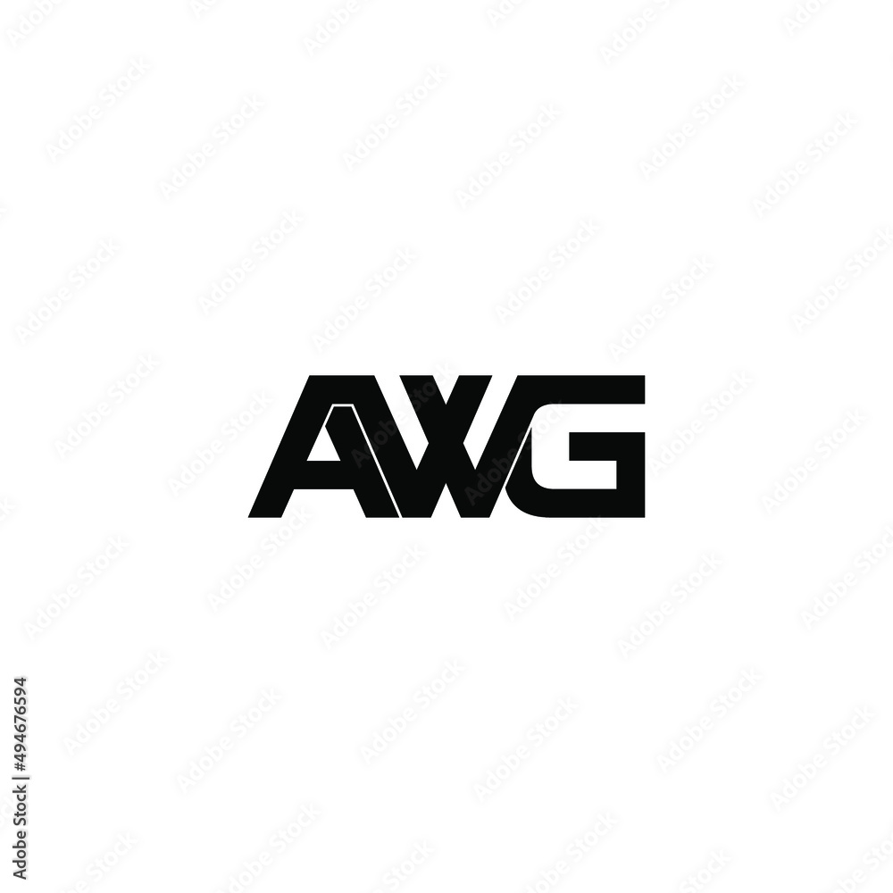awg letter original monogram logo design Stock Vector | Adobe Stock