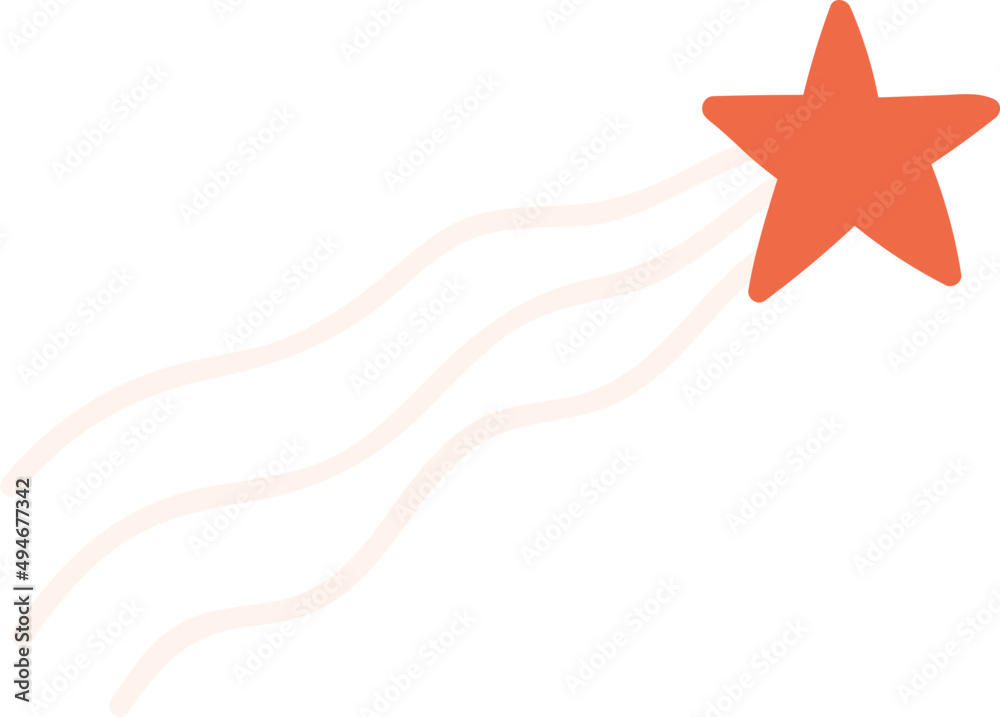 Abstract Comet Cartoon Illustration Stock Vector | Adobe Stock