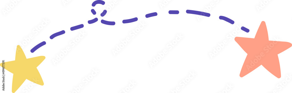 Abstract Constellation of Stars Cartoon Illustration Stock Vector ...