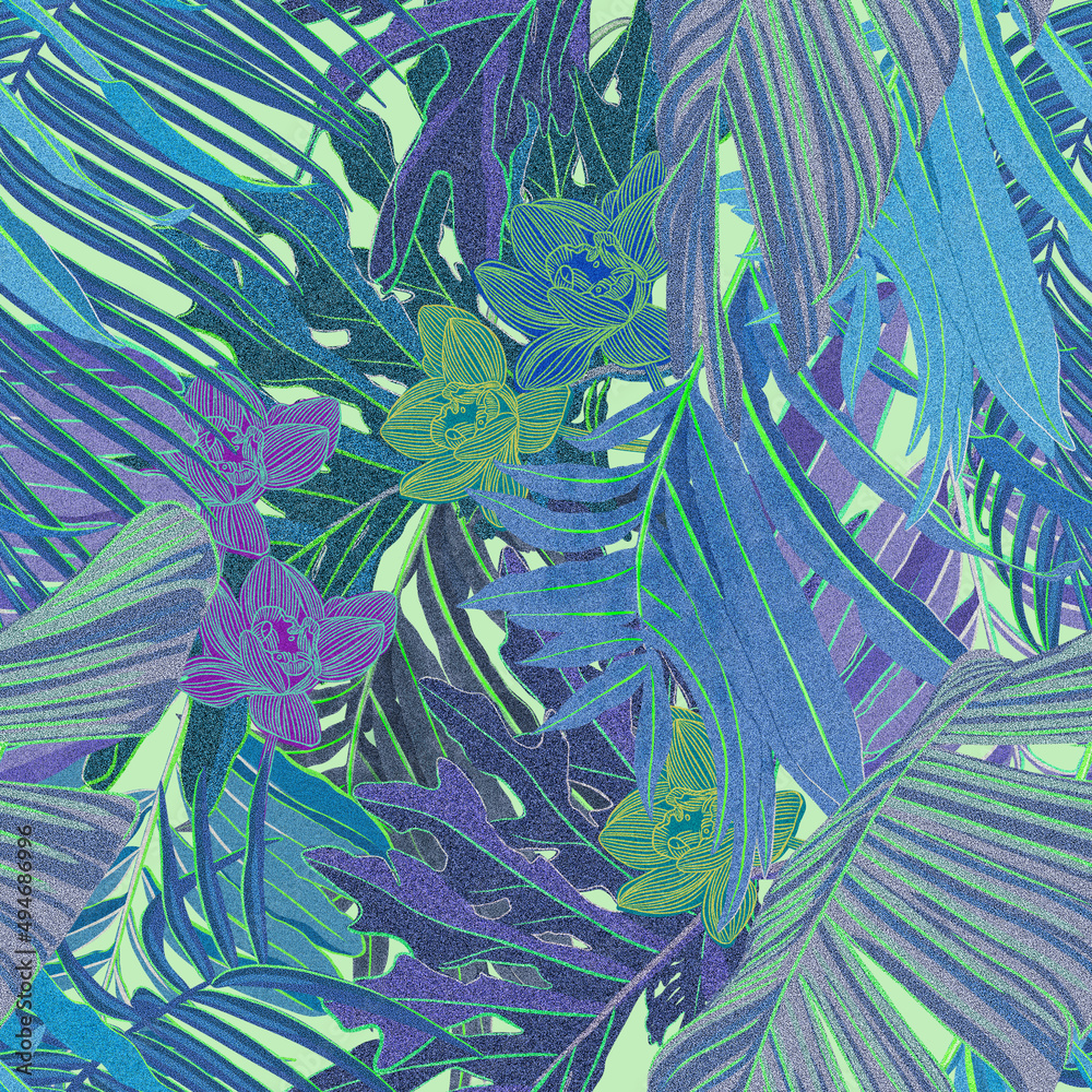 Very Per colors seamless tropical patterns stylish bright ultraviolet ...