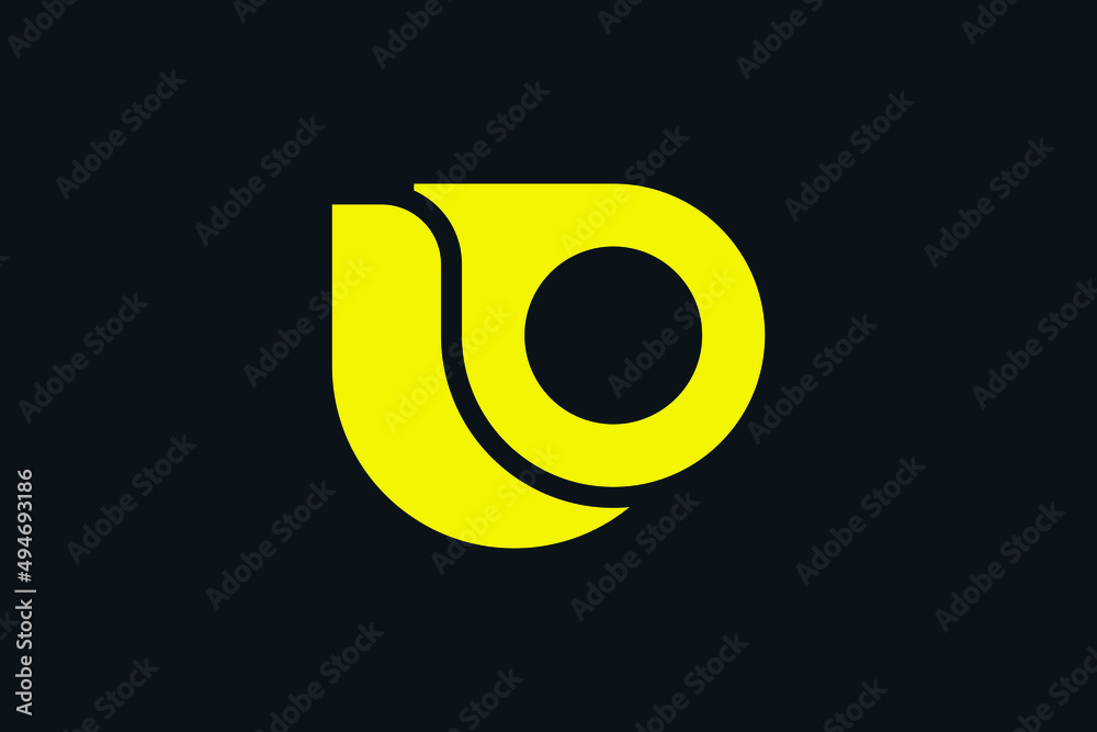 D U DU UD logo design concept with background. Modern Trendy alphabet ...
