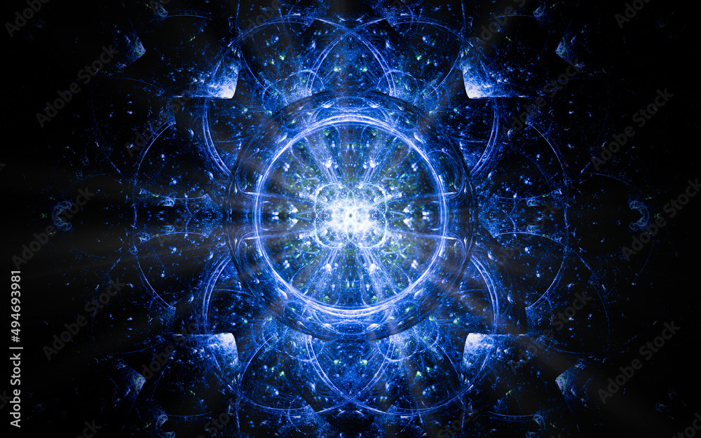 abstract illustration of a computer generated fantastic flower of ...