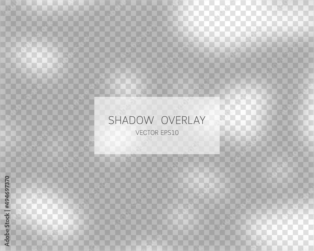 Shadow overlay effect. Natural shadows isolated on transparent ...