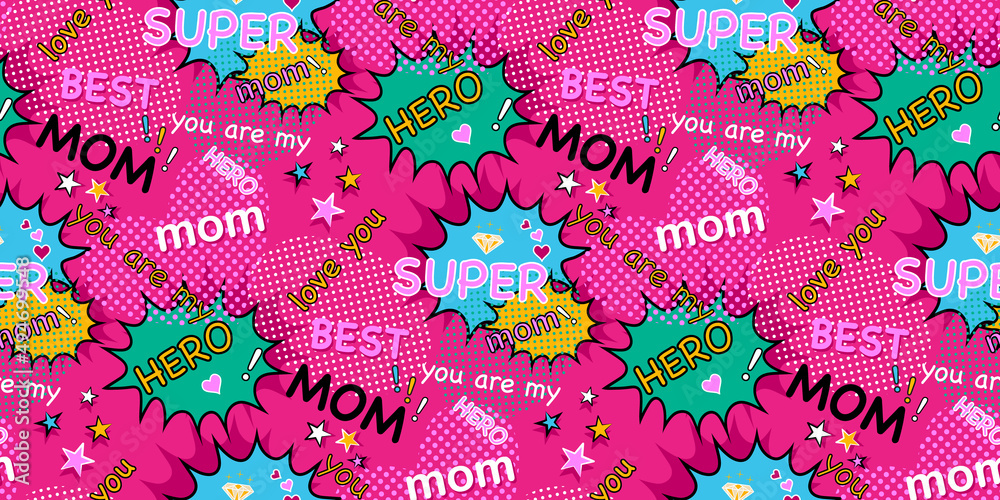 Super mom, super hero, best mom, concept design for mother's day ...