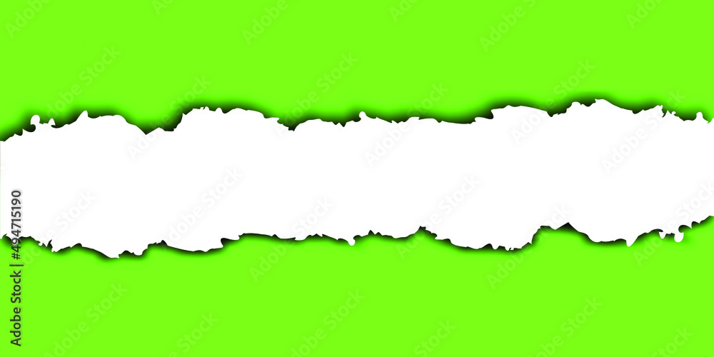 green banner with white torn ripped paper free vector Stock Vector ...