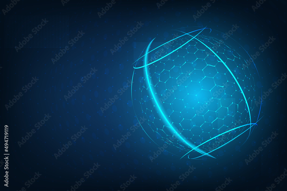 World Globalization techonology background. Abstract particles template ...
