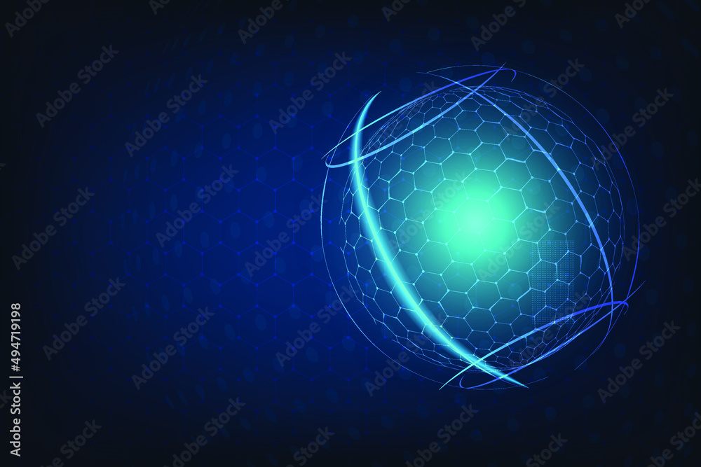 World Globalization techonology background. Abstract particles template ...