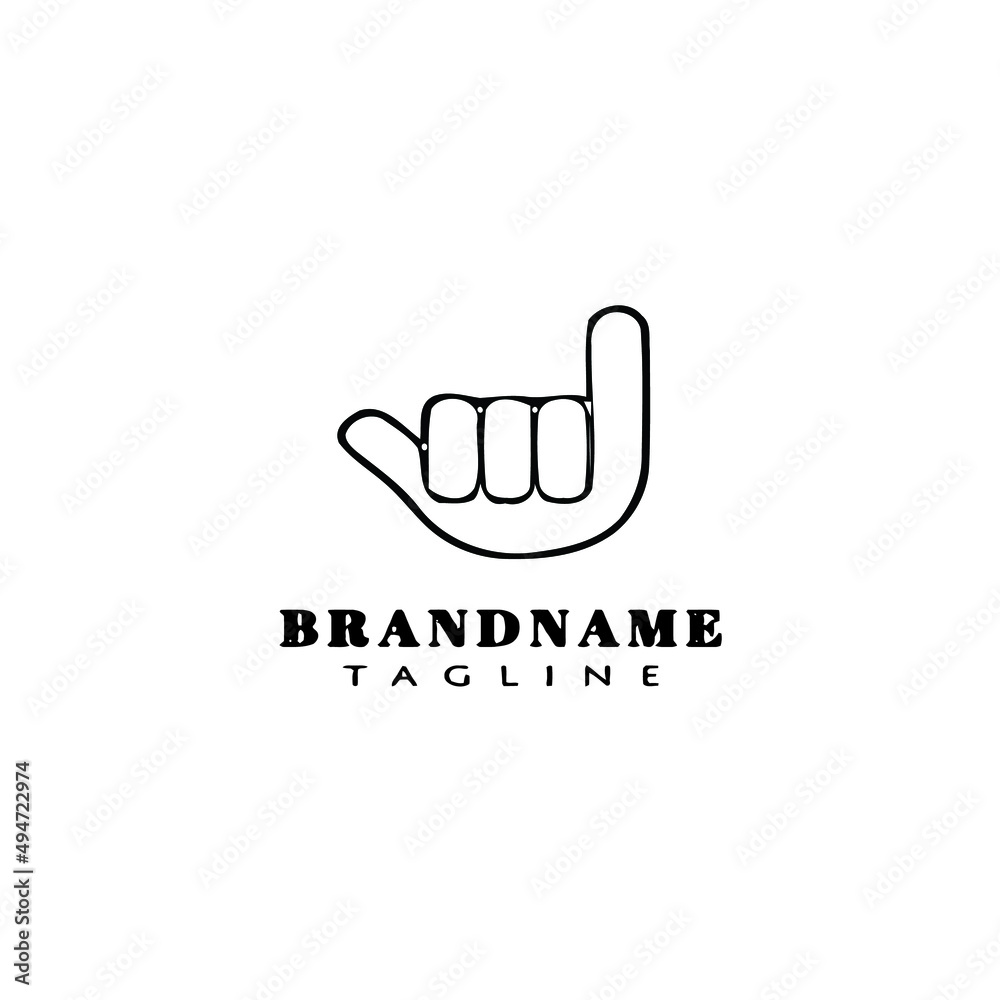 little finger promise hand sign logo cartoon icon design template black ...