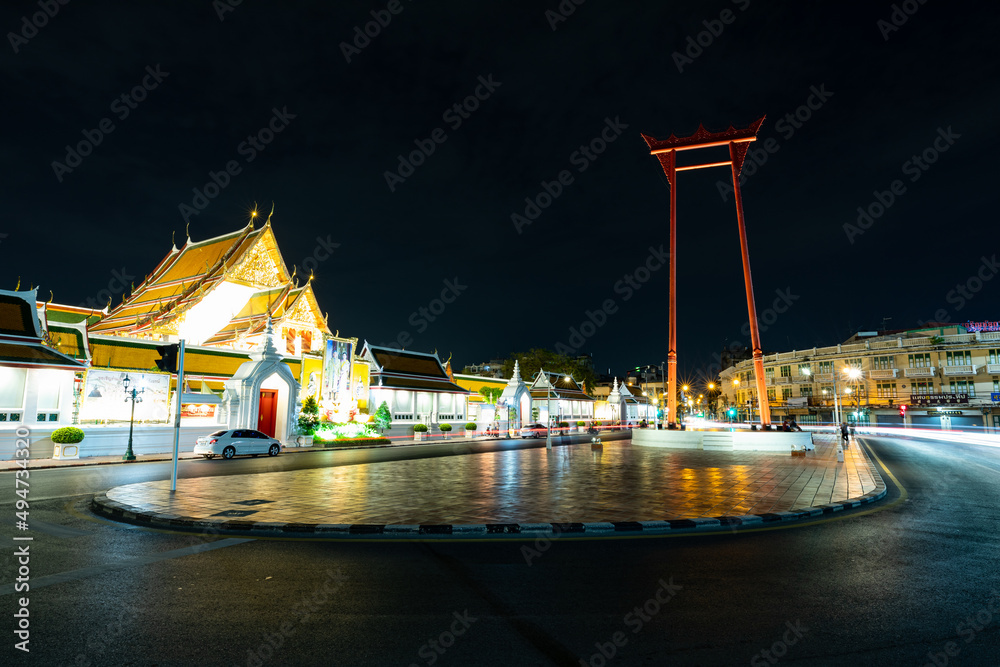 Bangkok, Thailand - MARCH 17,2022 : Sao Ching Cha (Giant Swing) with ...
