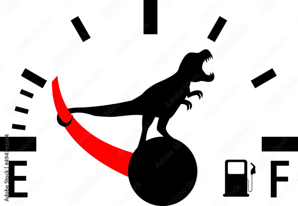 Dinosaur Pulling Fuel Gauge SVG EPS PNG Car Decal Sticker Stock Vector ...