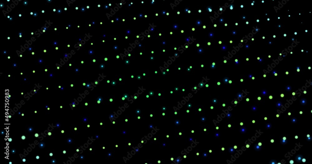 HUD lines in motion. abstract background from particles and dots. High-tech futuristic graphics ...