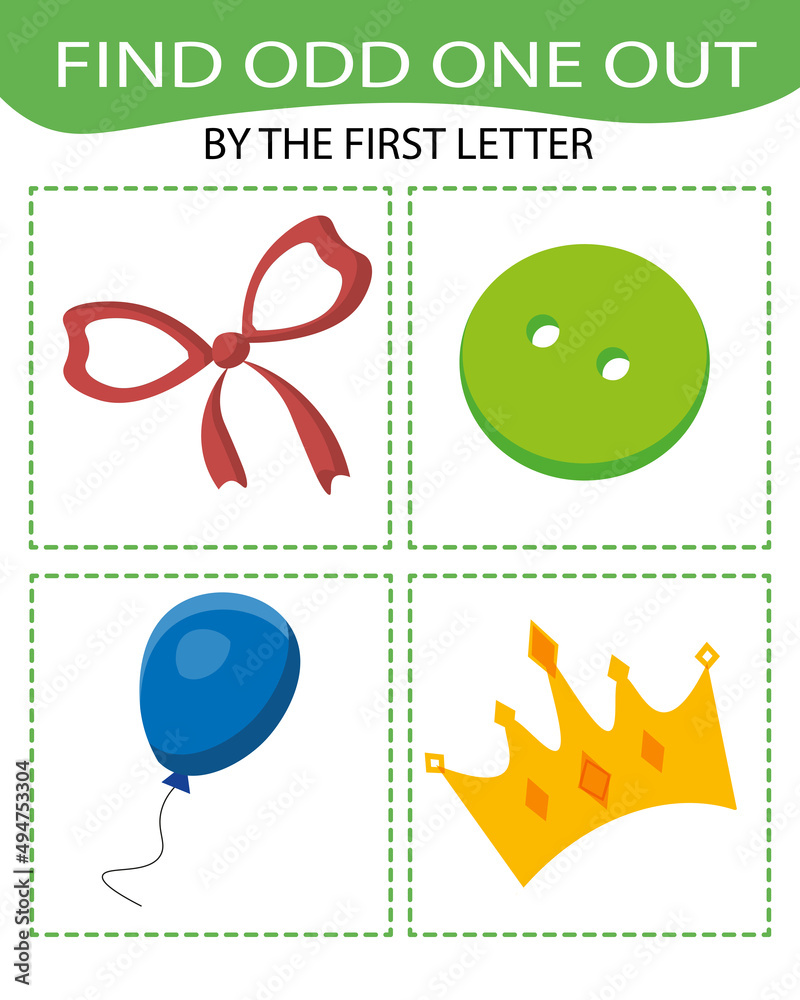 Find odd one out BY THE FIRST LETTER - ALPHABET game for kids to study ...