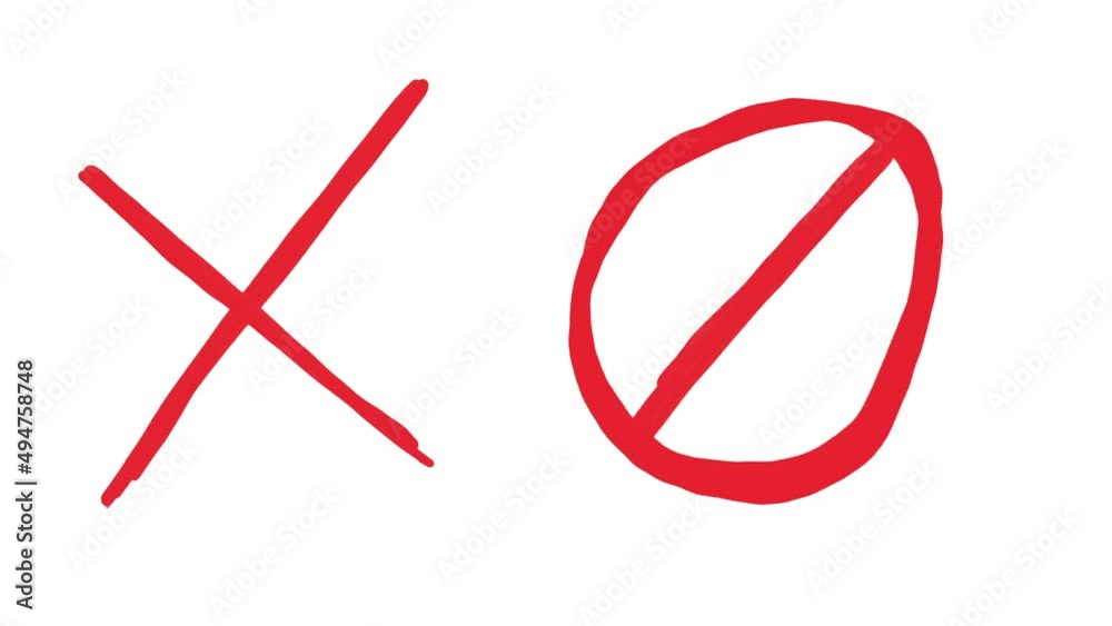 No Stop Sign Red Color Doodle Hand Drawn Animation Loop Stock ビデオ ...